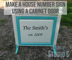 Make a House Number Sign with a Cabinet Door