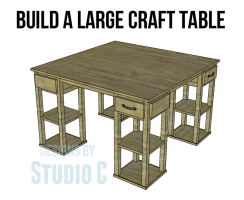 craft table with storage