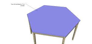 free furniture plans build hexagon dining table