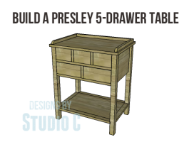 The Presley 5 Drawer Table Plans