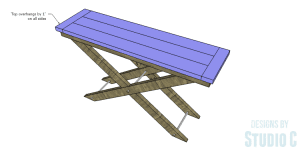 Furniture Plans to Build a Rustic X-Leg Console Table