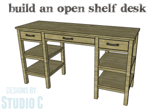 DIY Plans to Build an Open Shelf Desk | Designs by Studio C