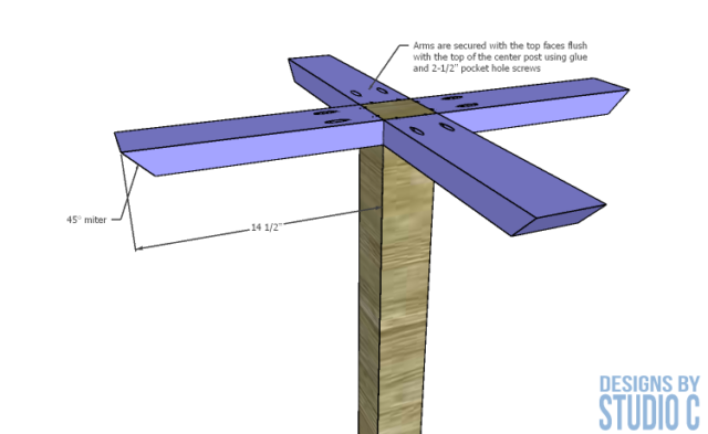 DIY Furniture Plans to Build a Round Dining Table Pedestal Base
