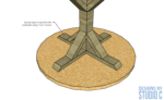 DIY Furniture Plans to Build a Round Dining Table Pedestal Base