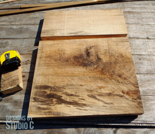 DIY Wood Slab End Table