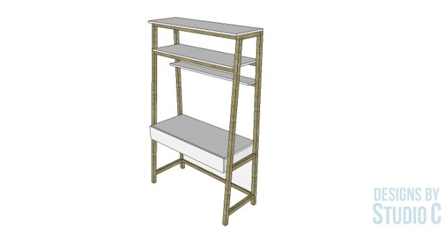 DIY Furniture Plans to Build a Modern Wall Desk