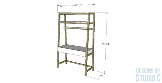 DIY Furniture Plans to Build a Modern Wall Desk