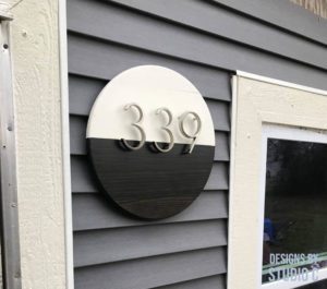 Round Modern Address Sign