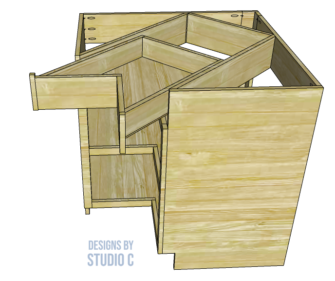 Build a Corner Base Cabinet With a Drawer